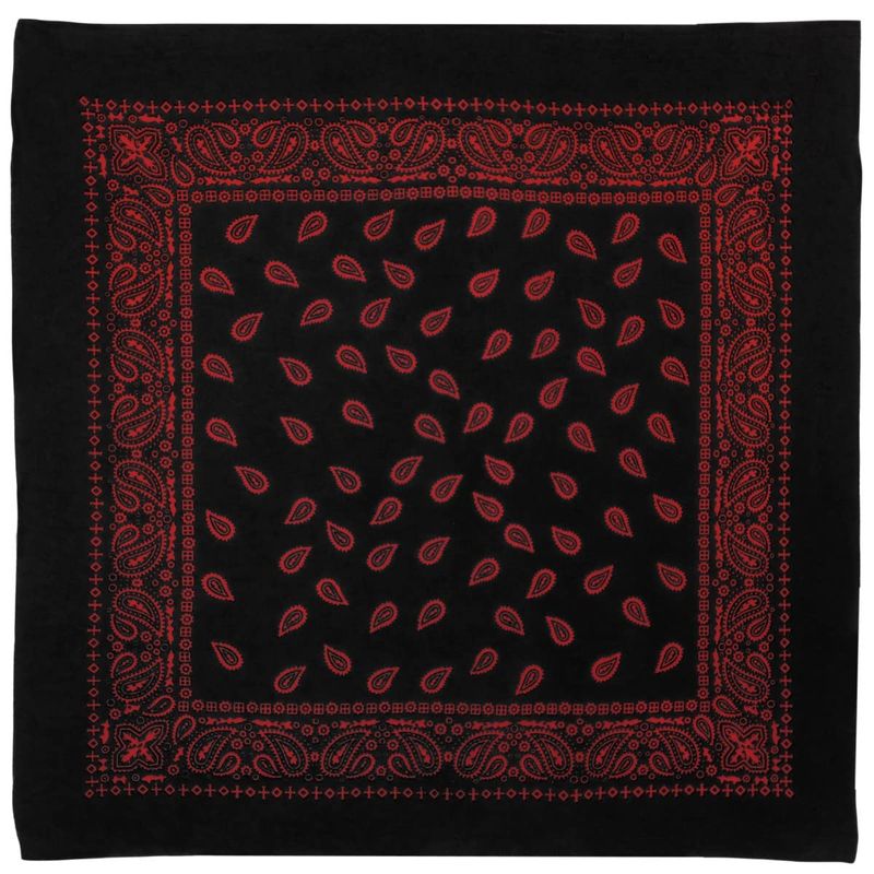 RED X Unisex XL Cotton Paisley Bandana Liquorice Collection - Red ...