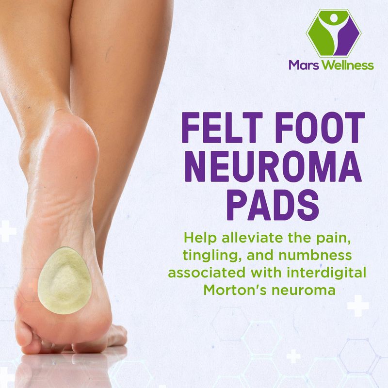 Premium Comfort Metatarsal Felt Foot Neuroma Pads - Easy to Use Ball of ...