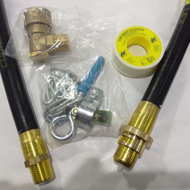 Natural Gas Cooker Fitting Kit - 1200mm / 4ft Cooker Hose - Safety ...