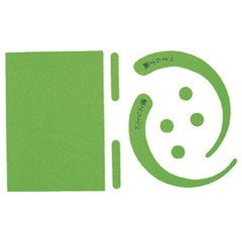 Green Cross Safety Belt Hook Sticker Fluorescent Green 1150-2201-01 ...