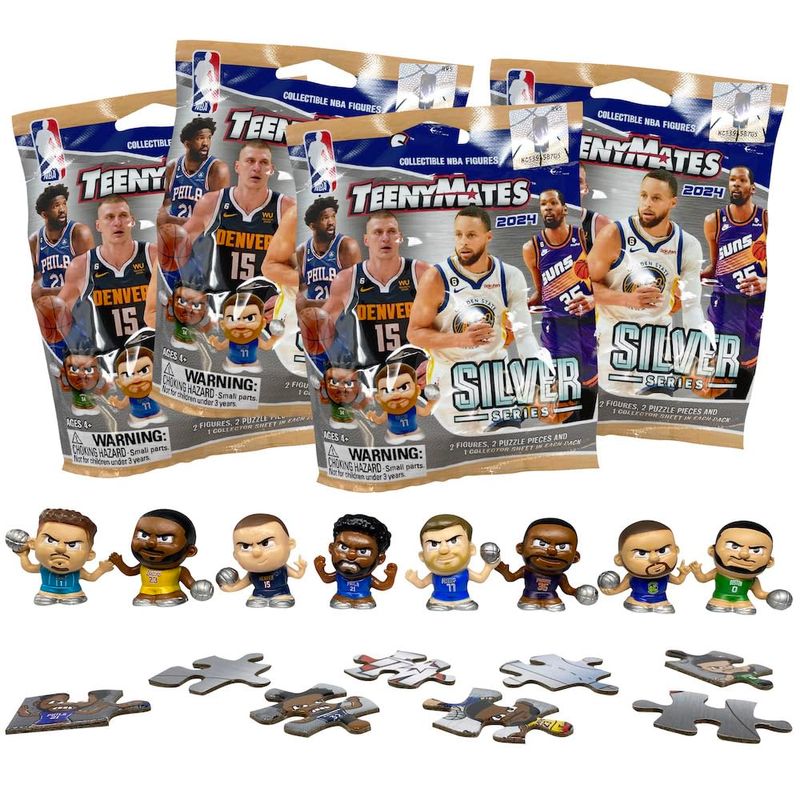 Teenymates Party Animal 2023 NBA Silver Series 9 Basketball Figures ...