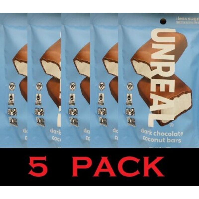 5x Unreal Dark Chocolate Coconut Mini Bars 4.2 oz Bag ~ 8 Candy bars - 5 PACK - Online ...