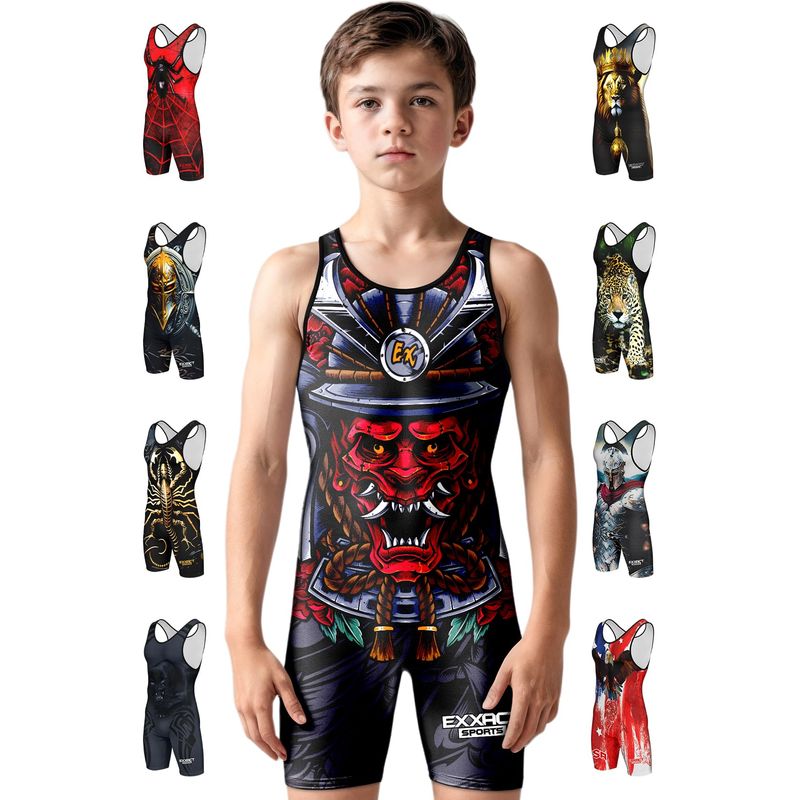 Exxact Sports Sublimated Youth Wrestling Singlet For Boys, Premium ...