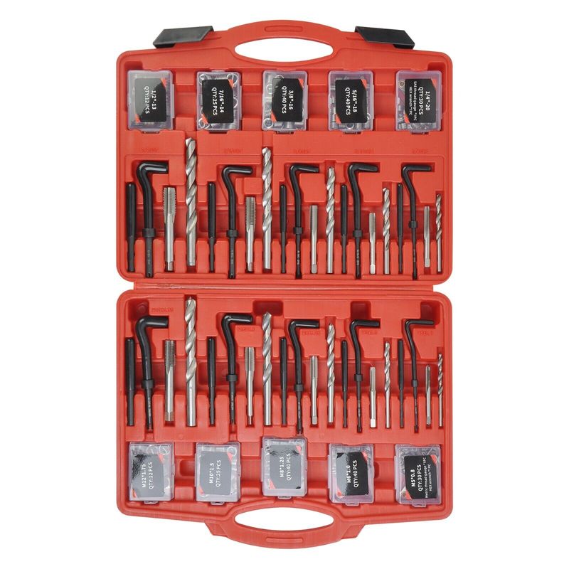 Automotive Engine Thread Repair Tool Kit SAE and Metric Size with ...