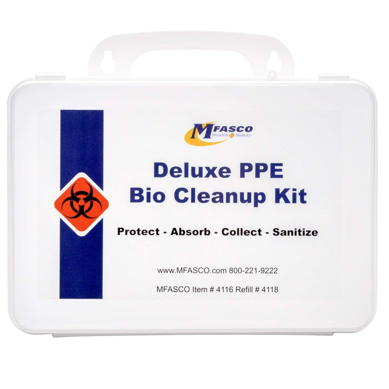 MFASCO Deluxe PPE Bio Cleanup Kit - Complete PPE & Bodily Fluid Clean ...