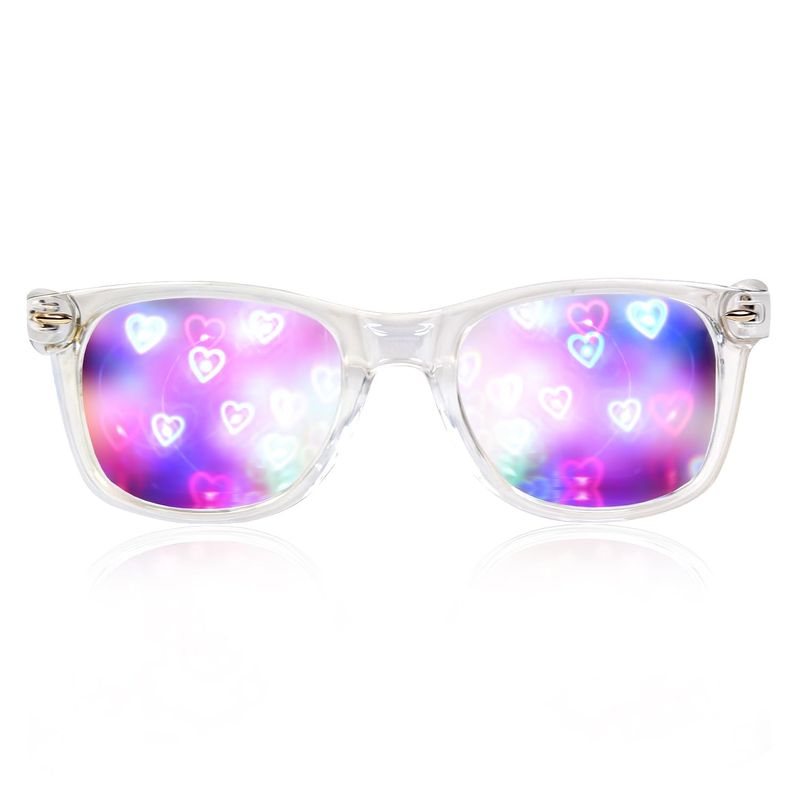 Ultimate Diffraction Glasses - 3D Rainbow Heart Effect with Clear ...