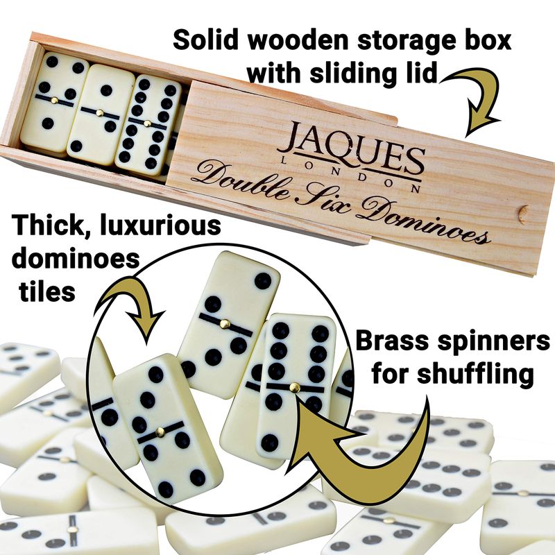 Jaques of London Dominoes Set | Complete D6 Dominoes Game for Children ...