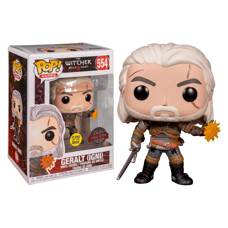 Funko Pop! Games: The Witcher 3: Wild Hunt - Geralt Glow in The Dark ...