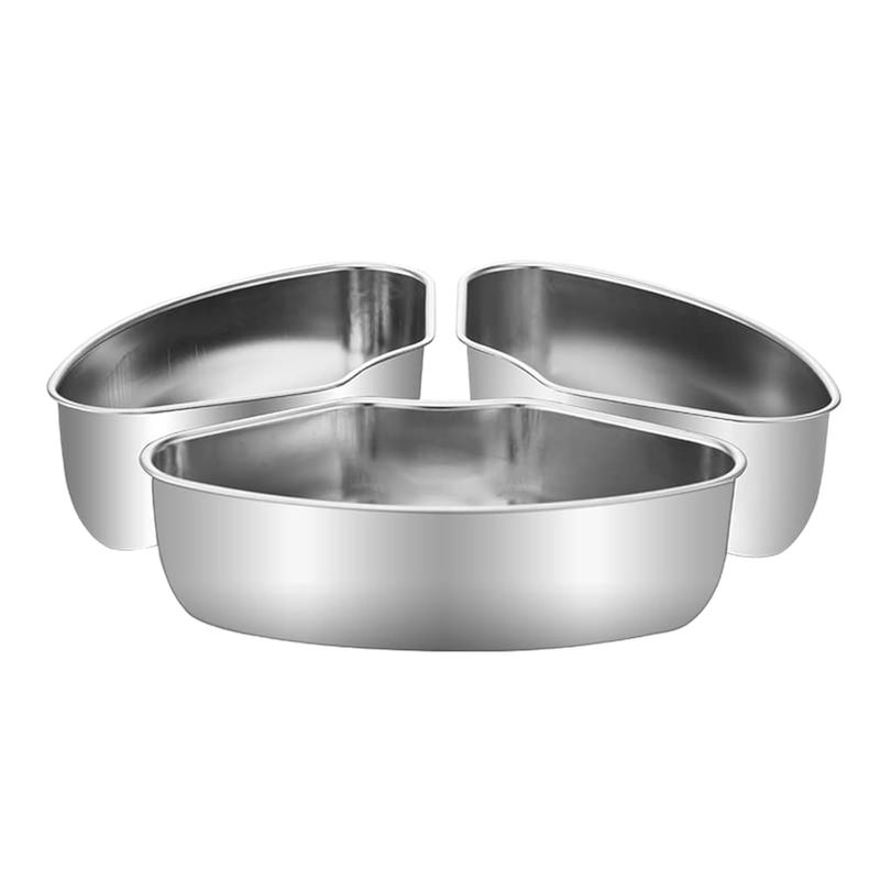 Individual Food Steamer Box Tray Set, 3pack Stainless Steel Mini ...