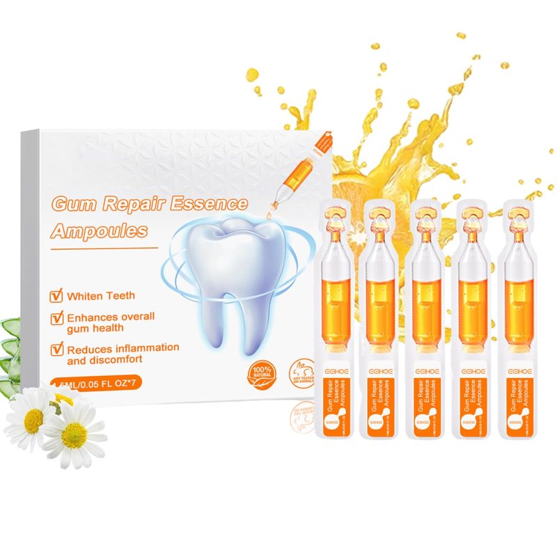 7Pcs Gum Repair Essence Ampoules,Gum Regrowth Serum,Effective Whitening ...