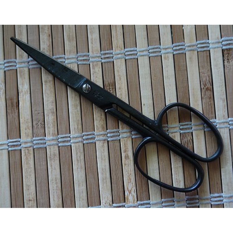 Ajiko Rubber Cutting Shears, 5.9 inches (150 mm), Hagane Curved Blade ...