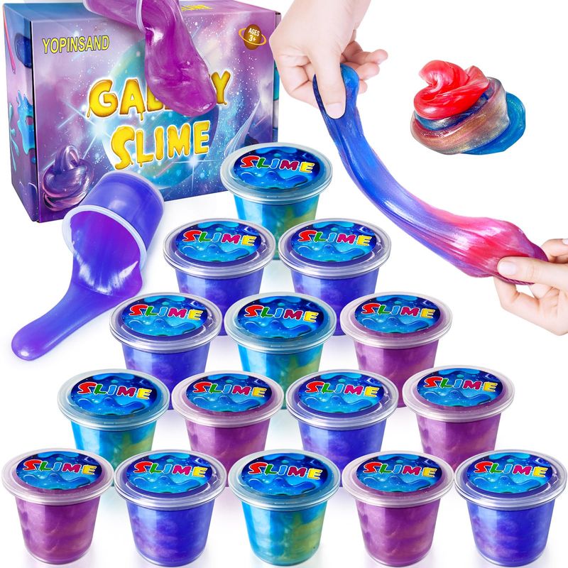 Pack of 15 Galaxy Slime Kit, Slime Set for Children, Ideal Toy Gift for ...
