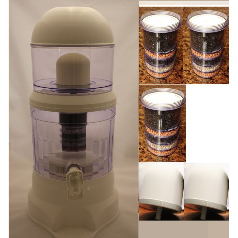 Countertop 4 Gallon 8 Stage Mineral Water Purifier System + One Year ...