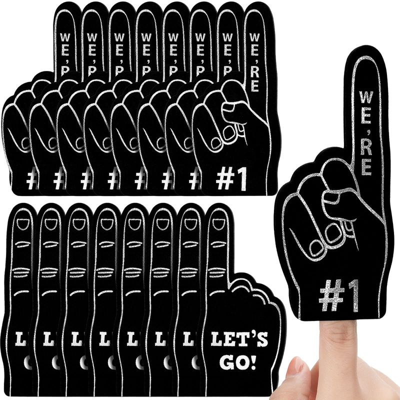 Sinmoe 24 Pcs Sports Fan Foam Finger Mini Foam Fingers Foam Hand Foam ...