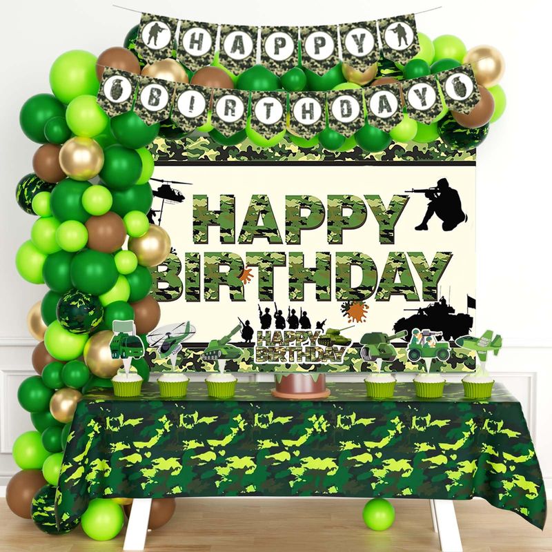 Fiesec Army Party Decorations, Army Camo Military Birthday Party ...