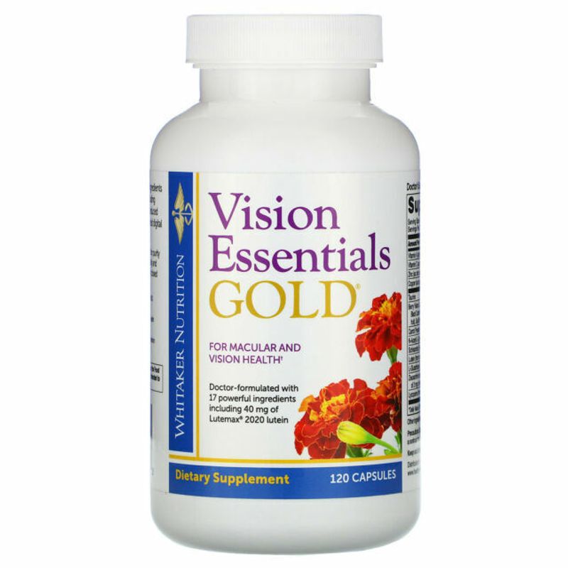 Dr. Whitaker's Vision Essentials Gold Eye Supplement with 40 mg Lutein ...