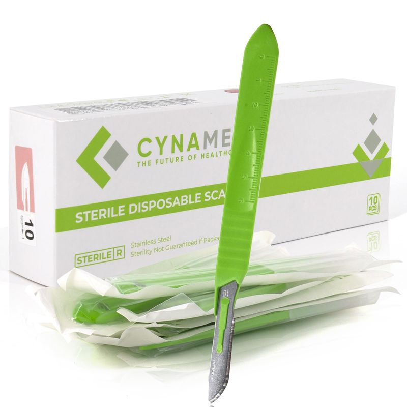 Disposable Scalpel with Plastic Handle - Sterile Single Blade Razor for ...
