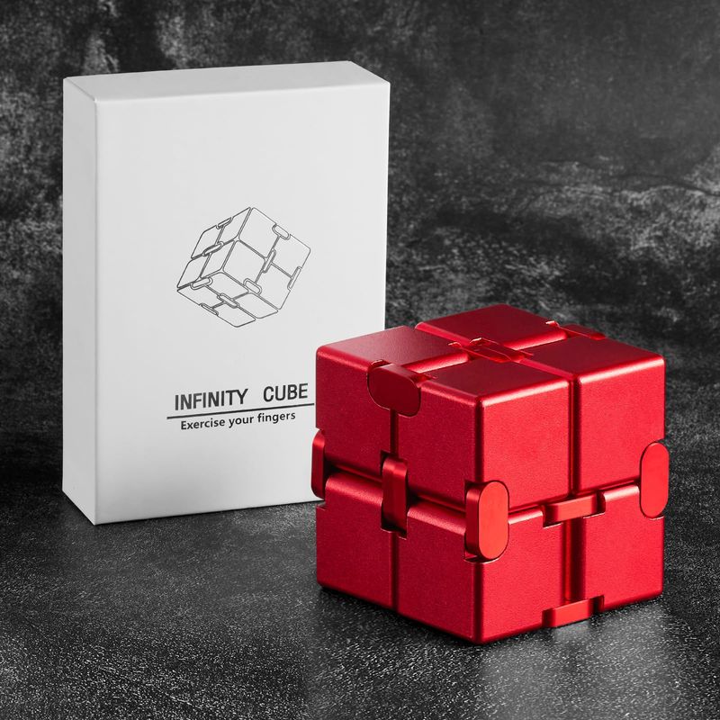 Metal Infinity Fidget Cube Toy for Adults,Cool Home Office Classroom ...