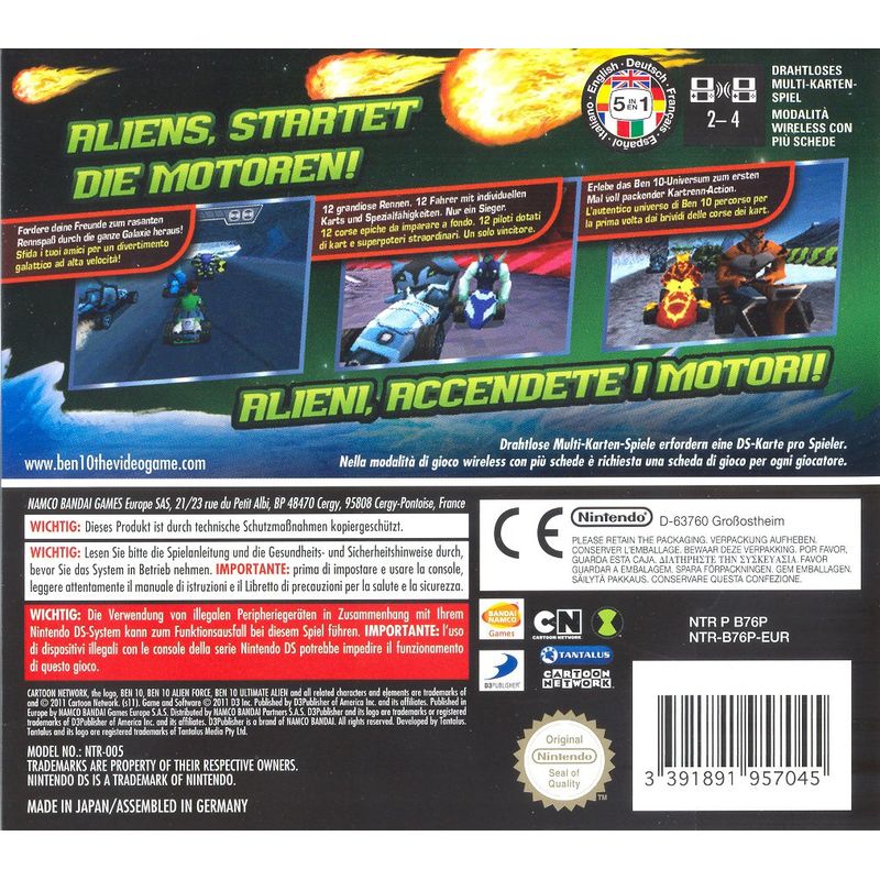 Ben 10: Galactic Racing /Nintendo DS (Italian Box - English in Game ...