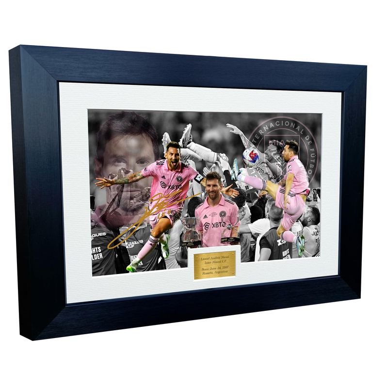 12x8 A4 Lionel Messi Celebration Inter Miami CF Signed Autographed ...