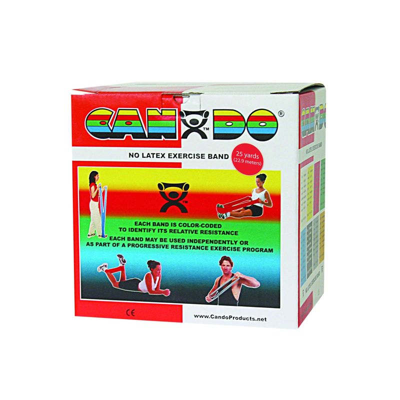CanDo Latex-Free Exercise Band, Red, 25 Yard Dispenser - Online ...