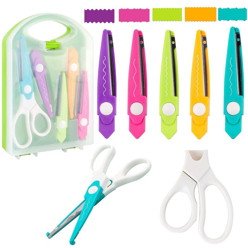 5 Pairs Craft Scissors Decorative Edge, Scissors for Crafting, Craft ...