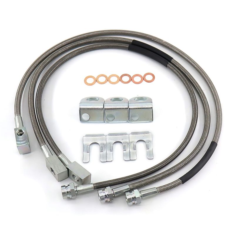 89715 Front and Rear Extended Stainless Brake Lines for Jeep Wrangler ...