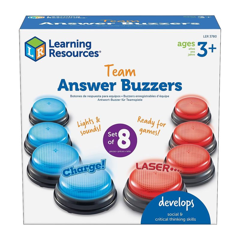 Learning Resources Team Answer Buzzers, Classroom Buzzers, Set of 8 ...