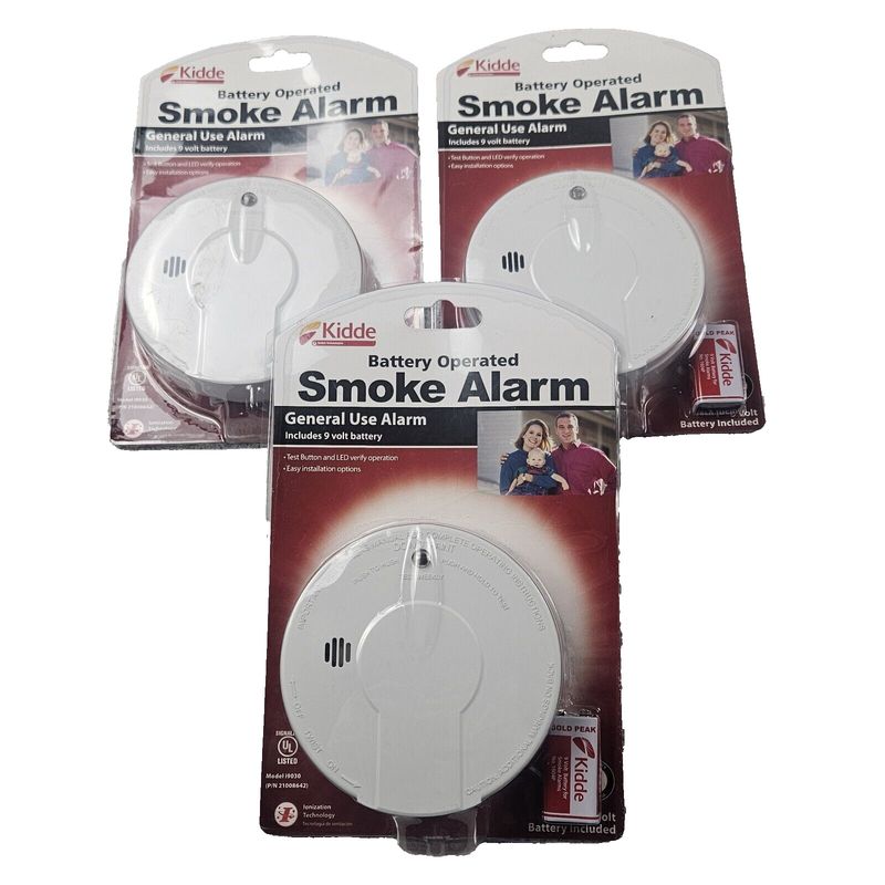 2-Pack Kidde Battery Operated Smoke Alarm Model# i9030 with 9 Volt ...