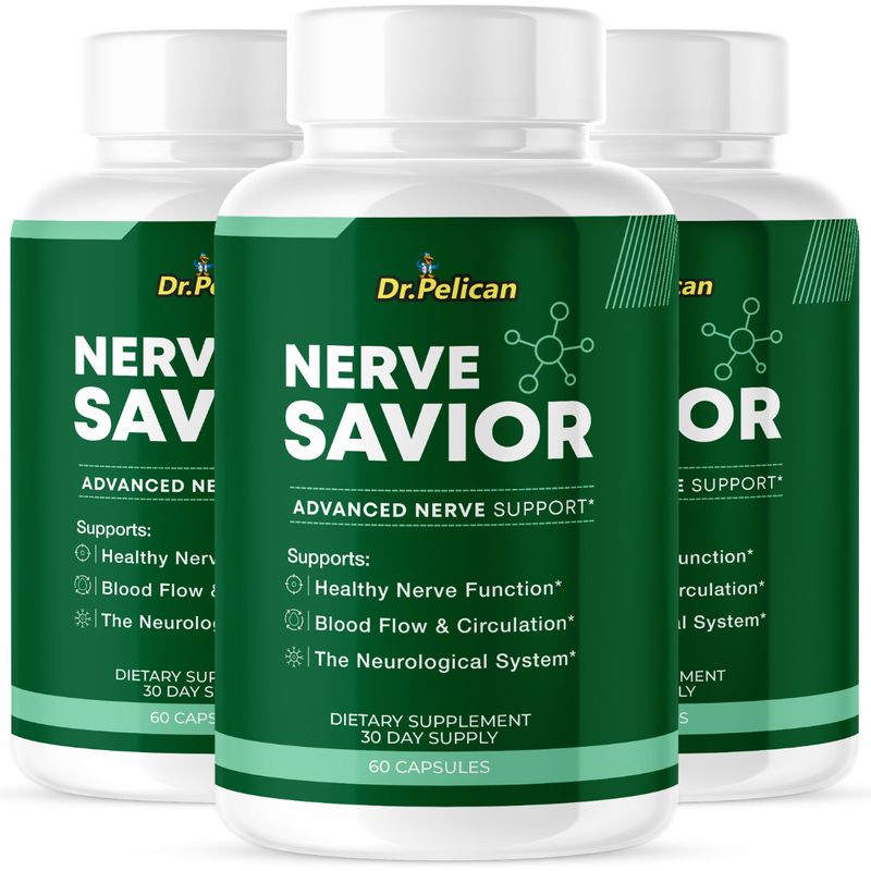 Nerve Savior- Brain Support- 3 Bottles- 180 Capsules - EveryMarket