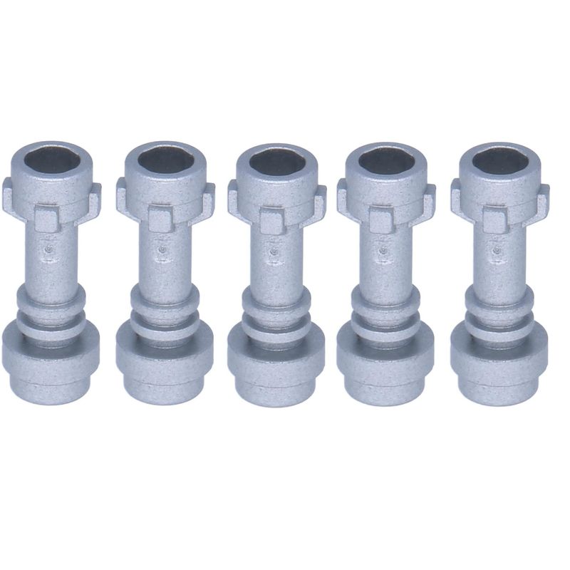 LEGO Accessories: 5 x Lightsaber Hilt Straight Metallic Silver ...