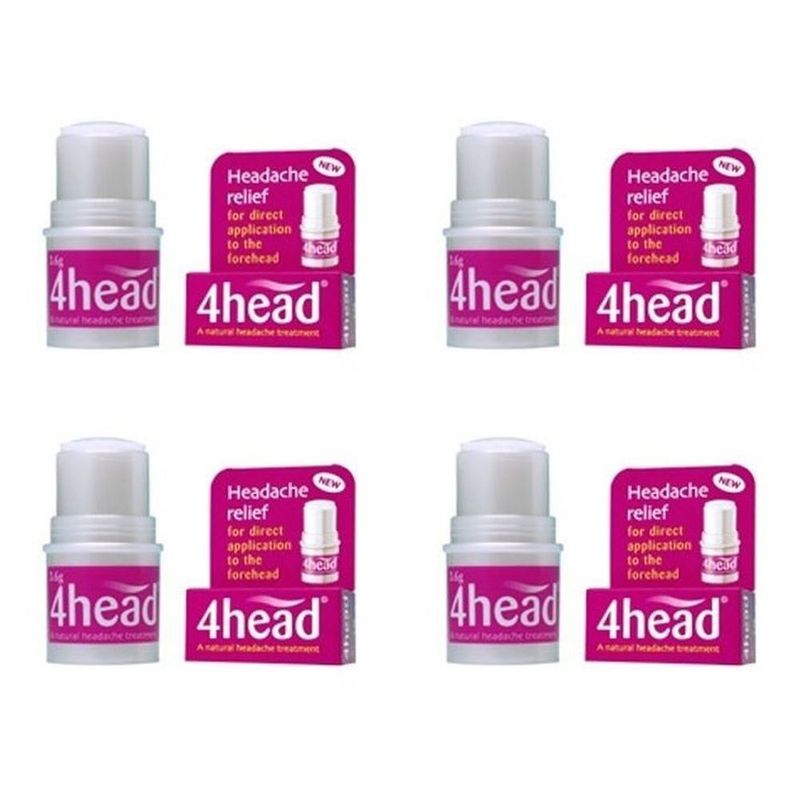 4Head Headache Treatment Stick 3.6.g (4 Pack) - EveryMarket