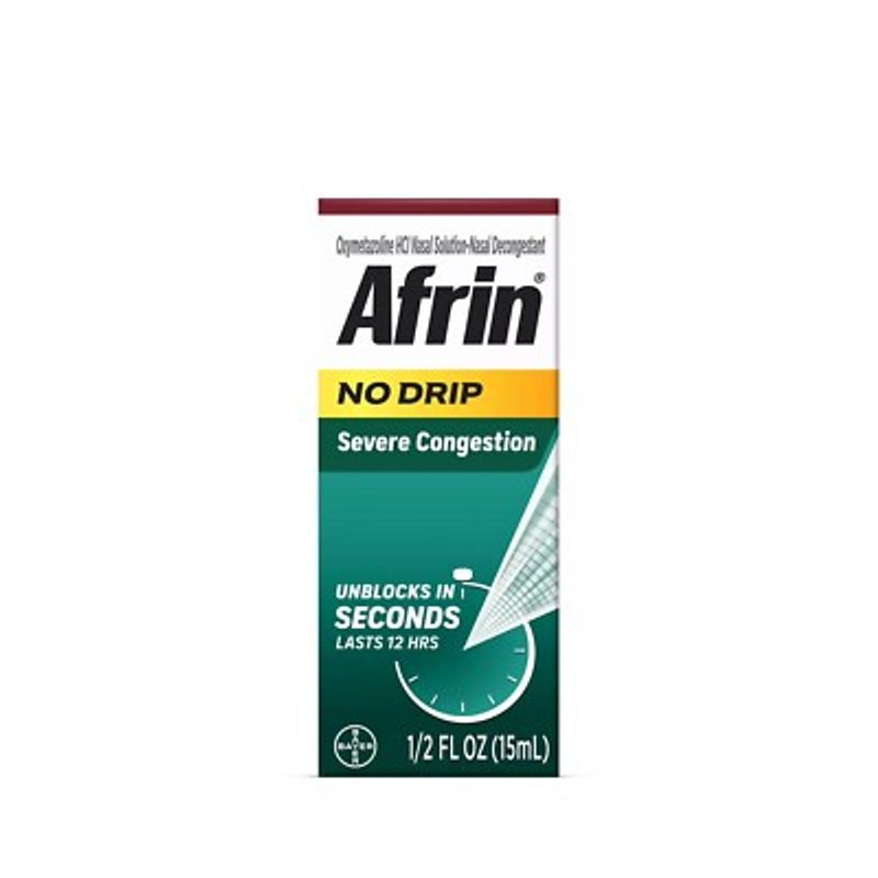 Afrin Severe Congestion Nasal Pump Mist 12HR Fast Relief No Drip Formula 0.5 oz - Online ...