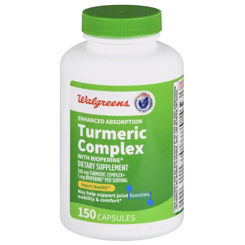 Walgreens Turmeric Complex with Bioperine, 120 Capsules - EXP: 10/26 ...
