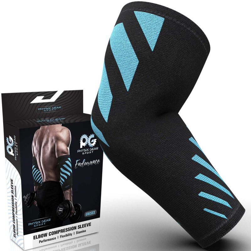 Elbow Compression Sleeve for Men & Women - Elbow Brace for Tendonitis ...
