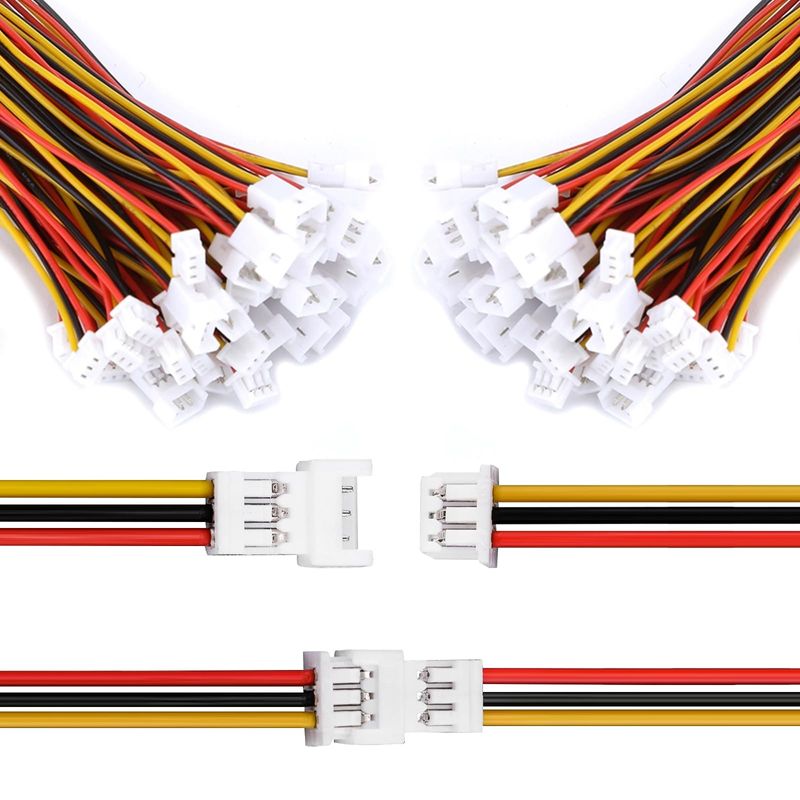 Jadeshay JST Connectors,Mini Micro JST Connector Plug 20 Pairs 3-Pin 1 ...