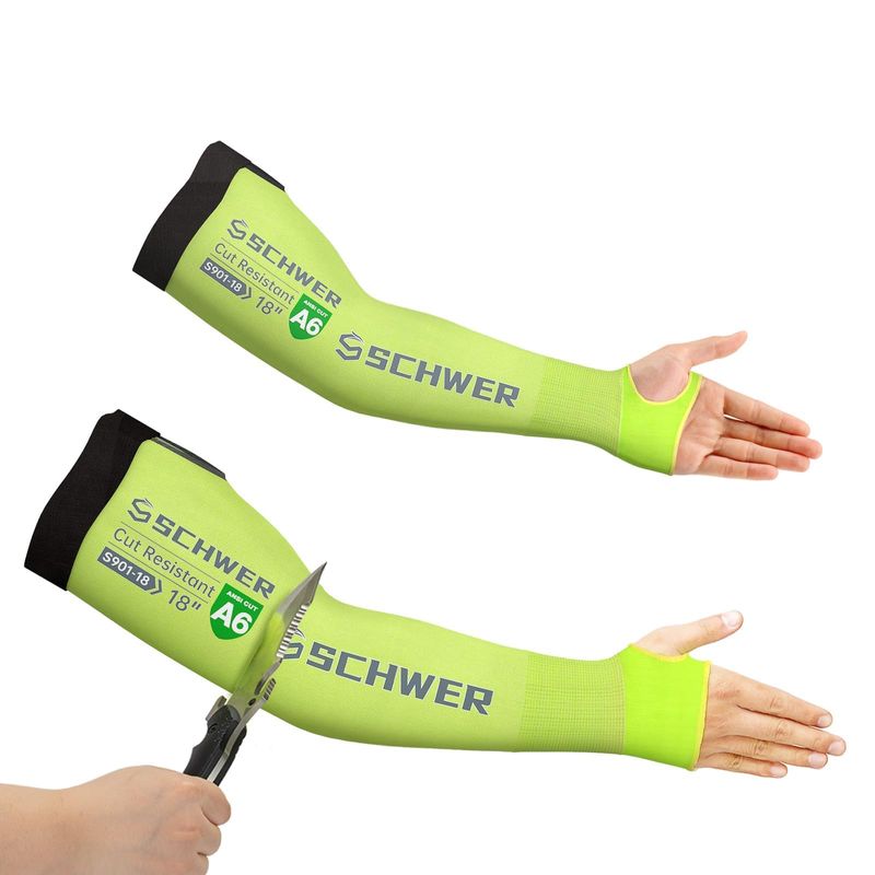 Schwer ANSI A6 Cut Resistant Arm Sleeves for Men&Women Work, Arm Protectors for Thin Skin and ...