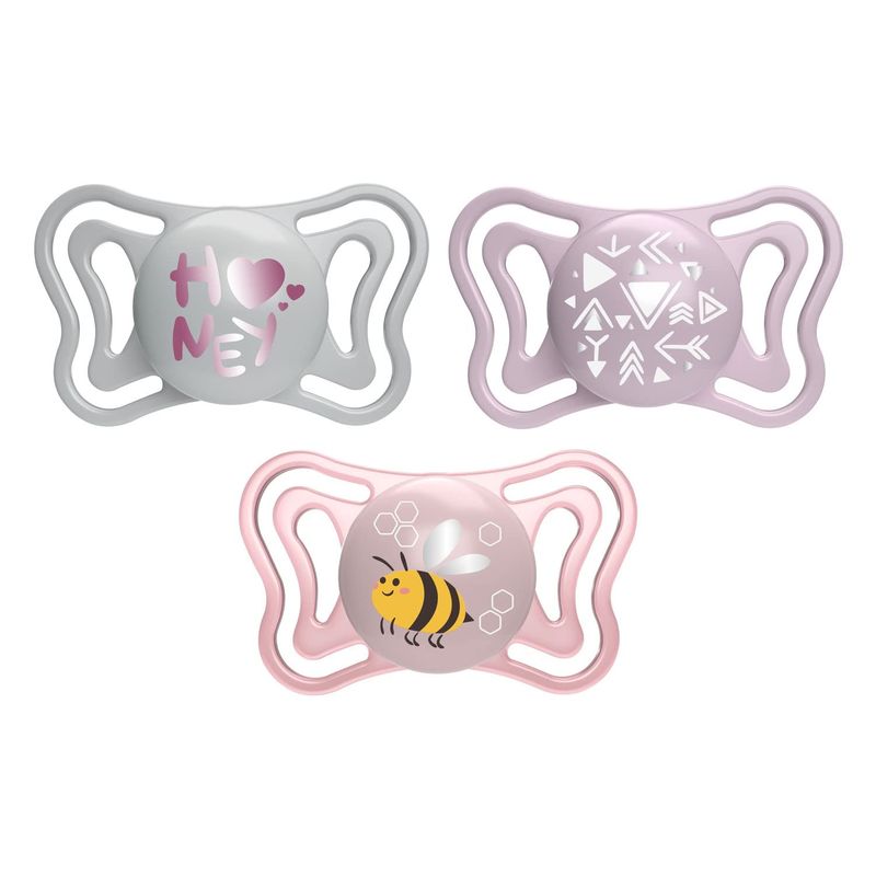 Chicco PhysioForm Light Silicone Pacifier, 26 Months, Girls Dummy with ...