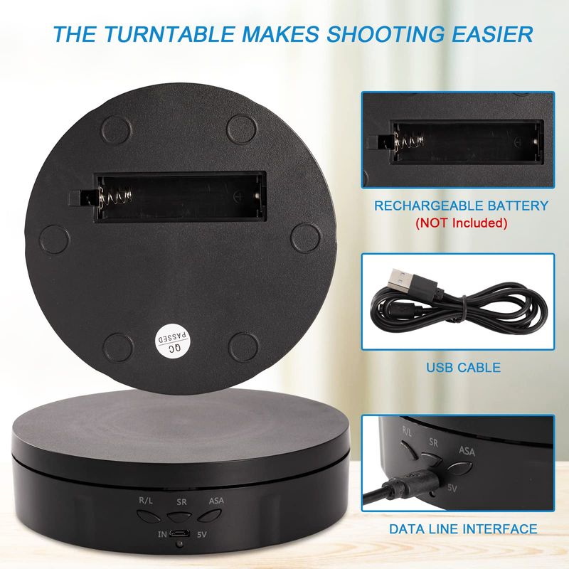 22 lbs Motorized Rotating Display Stand for Jewelry, 360 Degree ...