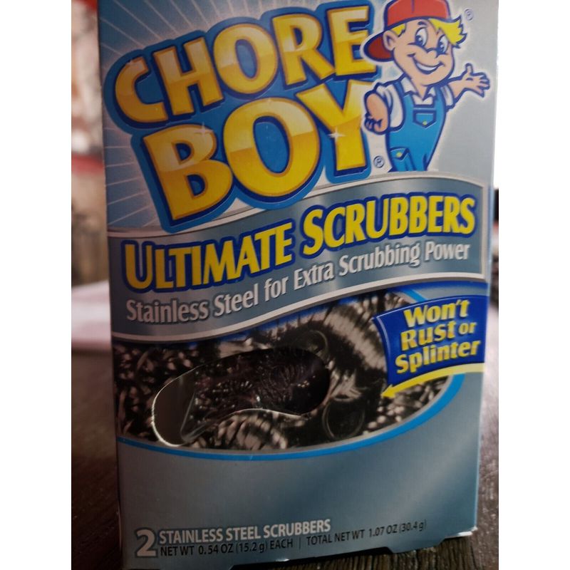 2 Pack Chore Boy Ultimate Stainless Steel Scrubber, 0.54 oz, 2 Ct ...