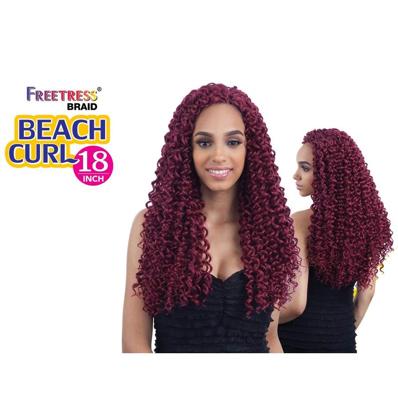 BEACH CURL 18" (4 Pack, OT27) - Freetress Synthetic Crochet Braid ...