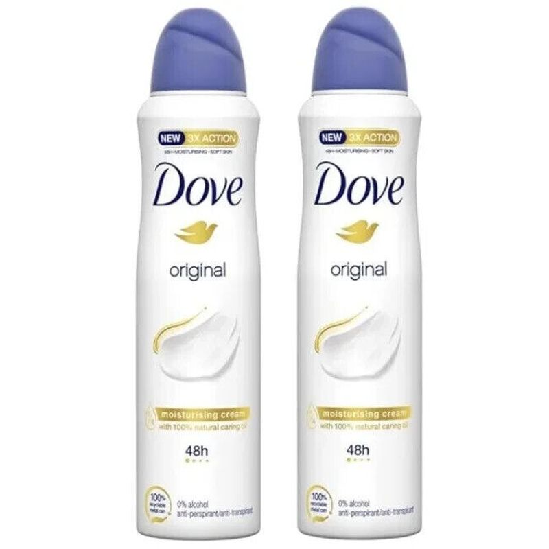 Dove Original Aerosol AntiPerspirant No Alcohol Deodorant 150ml/5 Oz ...