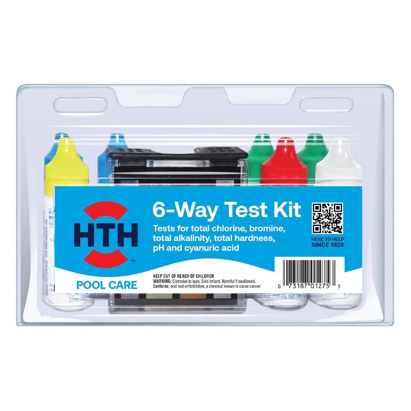 HTH 1275 Swimming Pool Care 6-Way Test Kit, Swimming Pool Water ...
