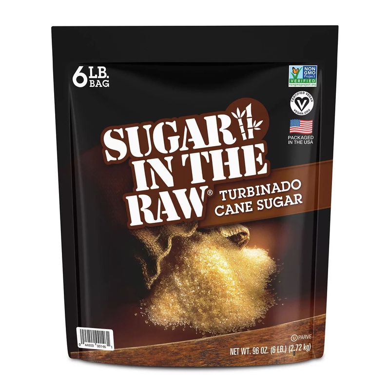 Sugar In The Raw Turbinado Cane Sugar 6 lb Natural Sweetener Bulk Bag ...