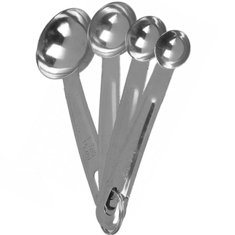 Measuring Spoon Set of Four Stainless Steel Cooking Baking Teaspoon ...