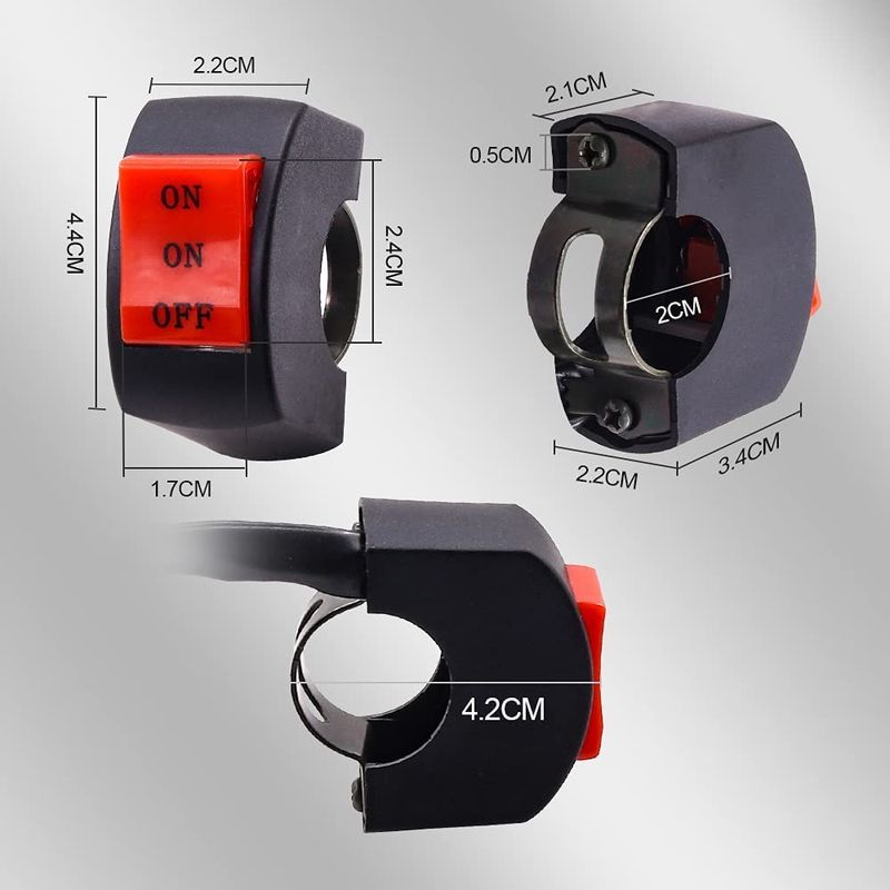 Universal Motorcycle Handlebar Switch,7/8 inch 22mm Handlebar Mounting ...