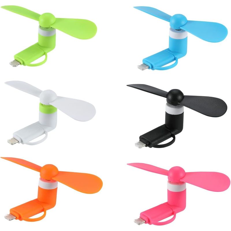 SADAHALU Mini Cell Phone Fan 6 Packs 2-in-1 Mobile Phone Fans ...