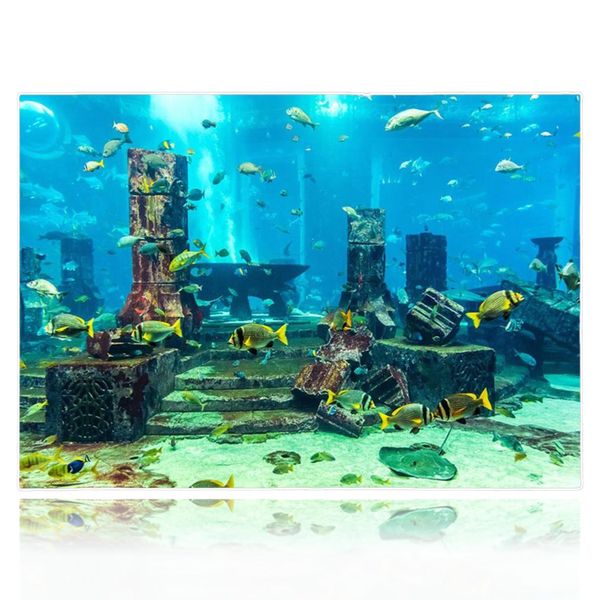 Fish Tank Sticker, Aquarium Background PVC Coral Aquarium Background ...