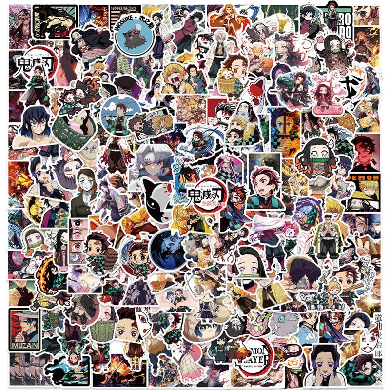 Demon-Slayer Stickers, 200pcs Demon-Slayer Stickers, Demon-Slayer Anime ...
