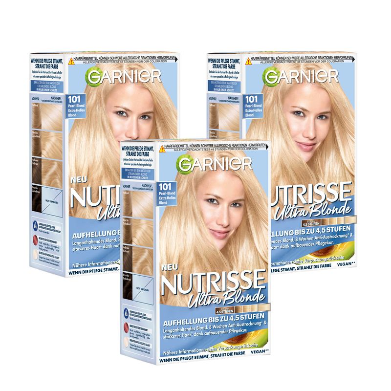 Garnier Nutrisse Creme Ultra Permanent Nourishing Hair Colour, with ...